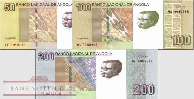 banknoten.de - Angola Angola: 50 - 200 Kwanzas (3 banknotes) - BANKNOTES