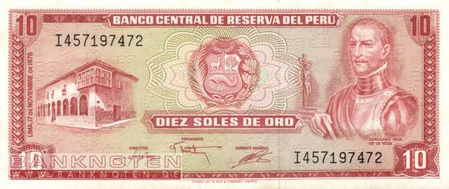 banknoten.de - Peru 10 Soles de Oro (112_AU) - BANKNOTEN